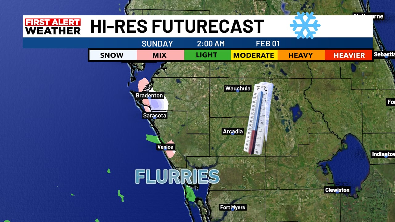 Extreme Cold blasts into Suncoast this weekend