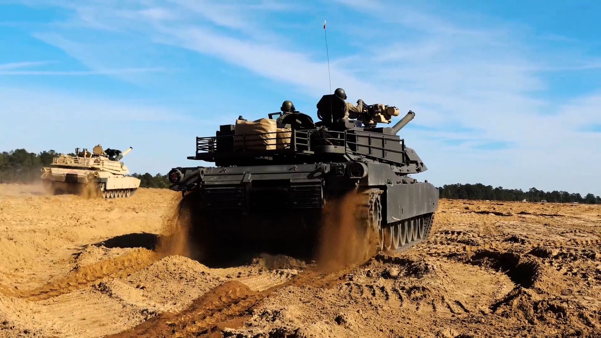Soldiers Train on Armor Vehicles During Field Exercise