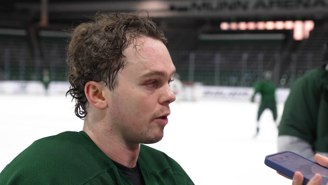 Michigan State hockey's Tiernan Shoudy on big plays, Dan Sturges and more