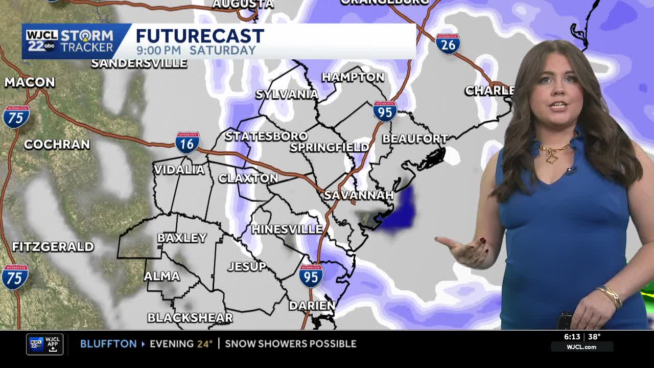 Tracking snow across the Savannah area: Saturday 6 a.m. update