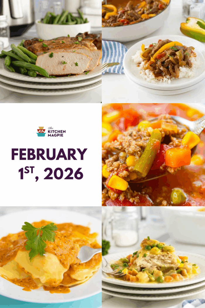 Weekly meal plan: February 1st