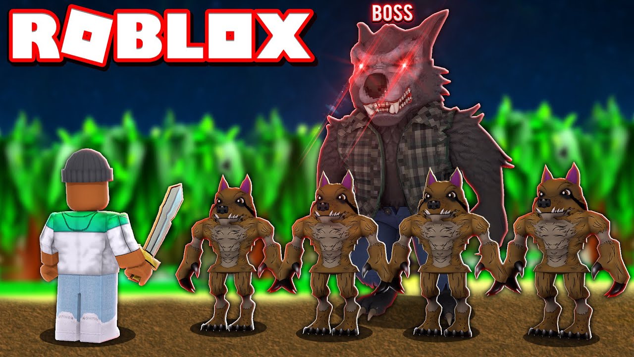 Me vs the level 100 werewolf boss in Roblox Slaying Simulator