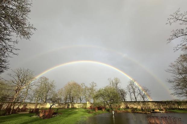 Rainbow seen over Oxford Port Meadow park in stunning photos