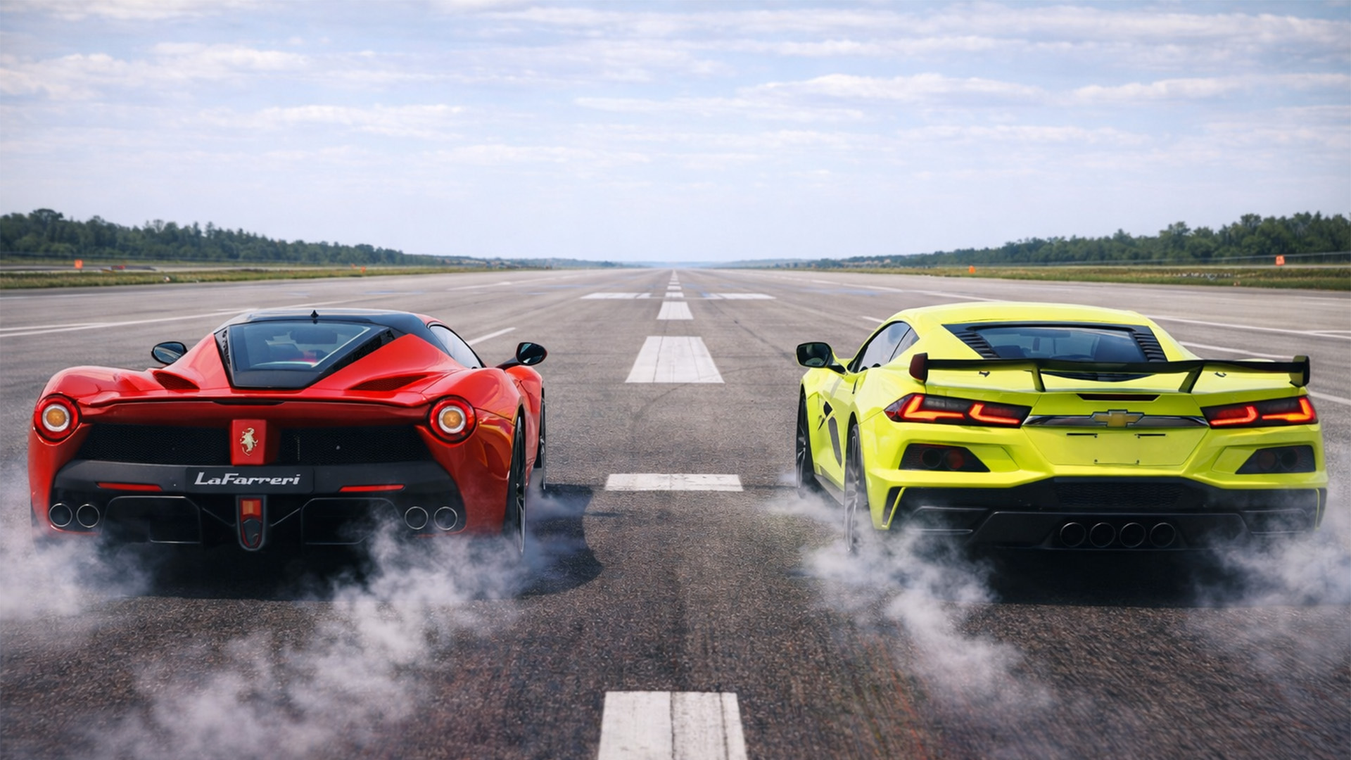 Chevrolet Corvette C8 Z06 vs the LaFerrari drag race