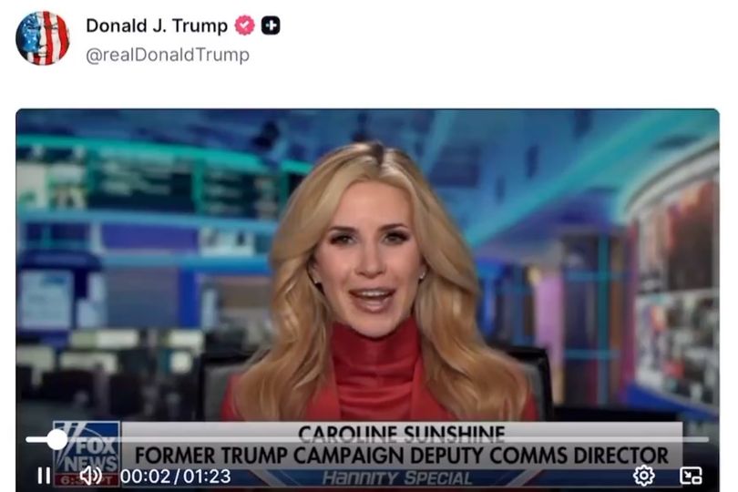 Donald Trump shares bizarre video of sycophantic Fox News guest calling ...