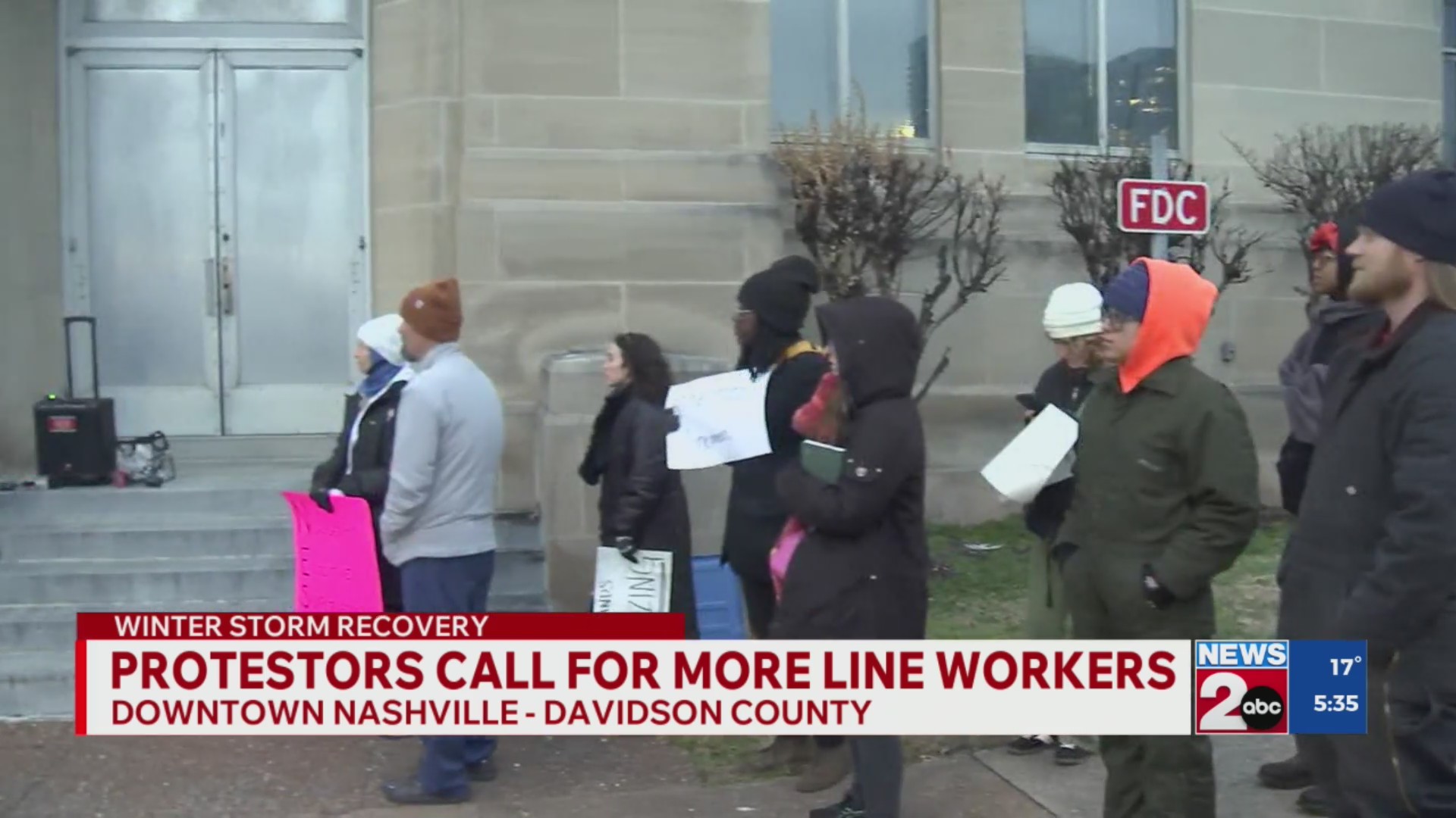 Protestors call for more line workers in Davidson County