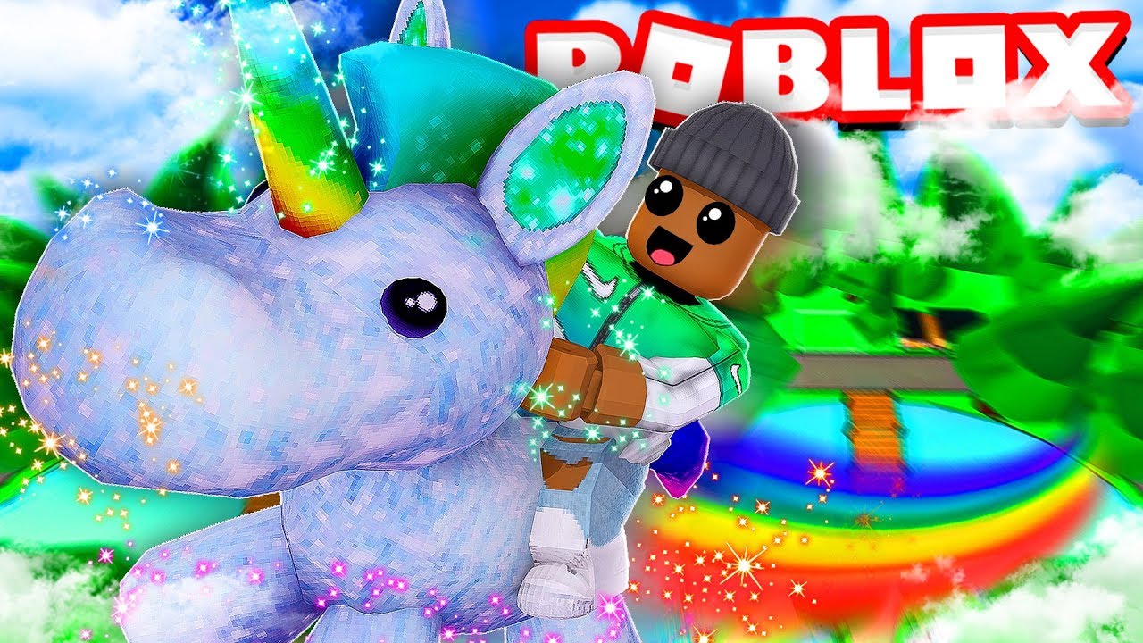 Riding the cutest pet in Roblox Adopt Me