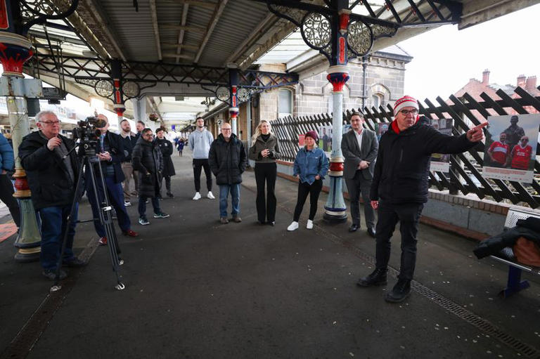 Why portraits of 15 Boro fans are on display at Middlesbrough train station