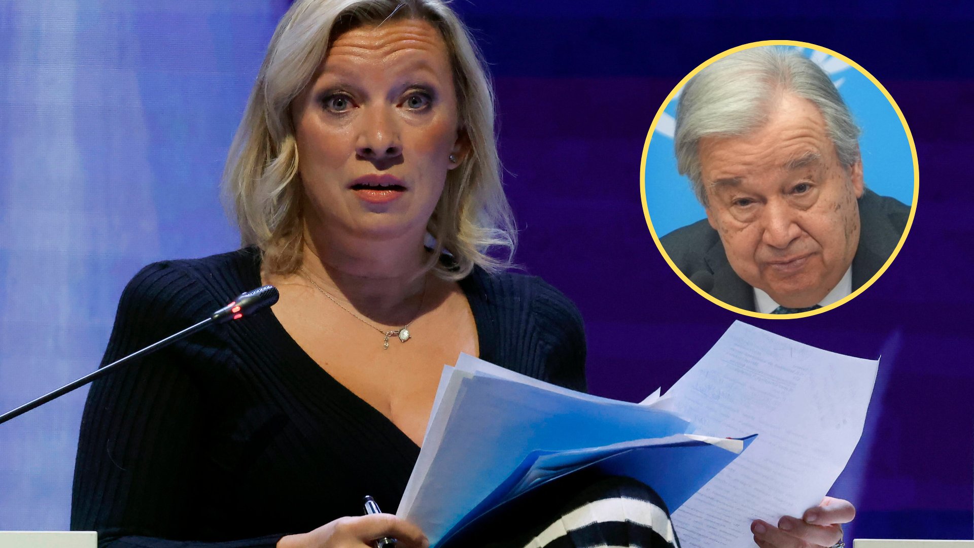 Maria Zacharowa krytykuje sekretarza generalnego ONZ. Wspomniała też o ...