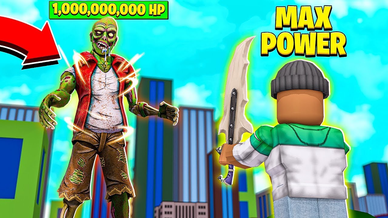 I got max power to fight 1,000,000,000 power zombie boss (Roblox)