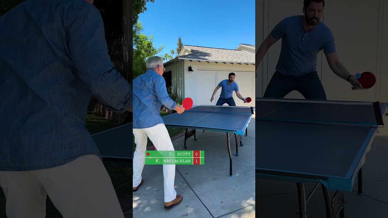 Watch Drew Scott face off against Kyle MacLachlan in table tennis