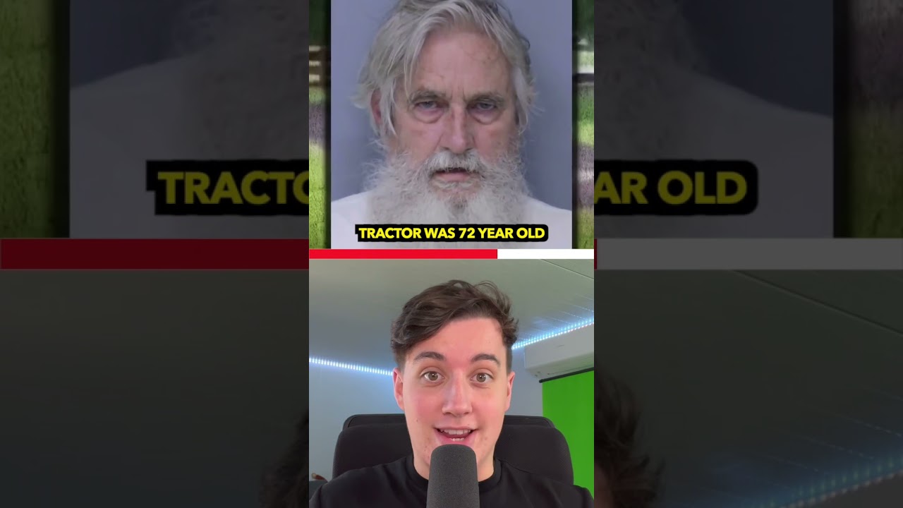 A 72-year-old chases a man using a tractor