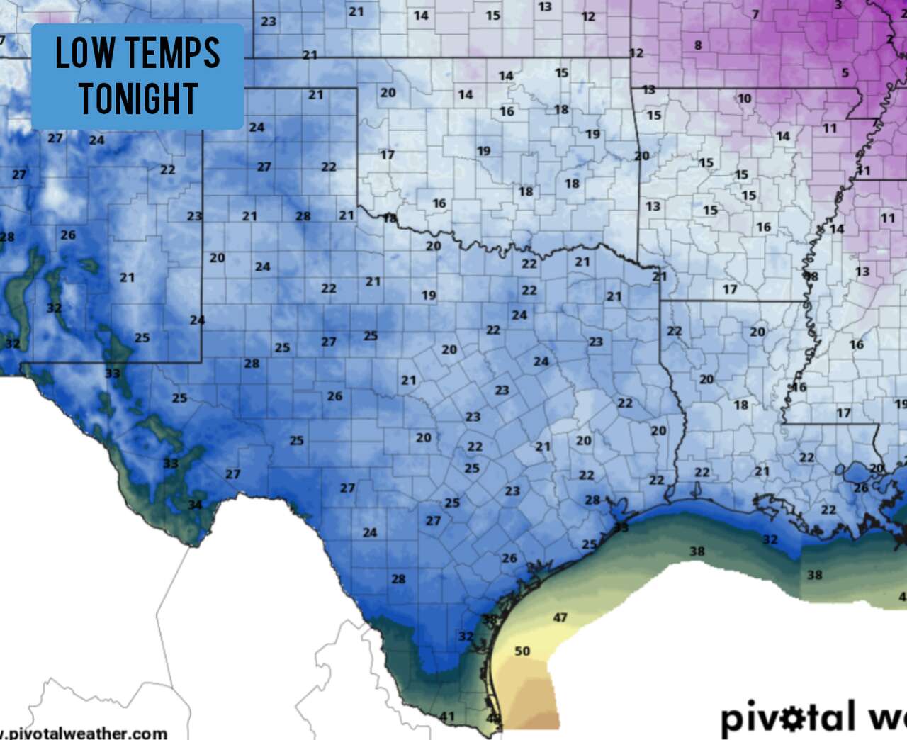 Widespread hard freeze expected across Texas overnight. Here's how cold ...