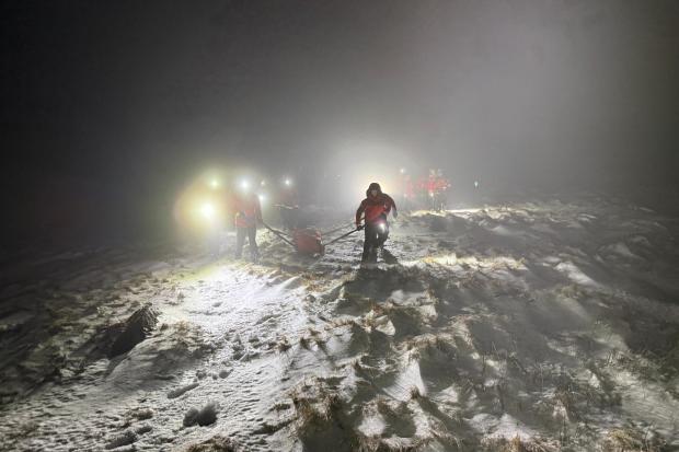 Walker falls 100 metres down snow-filled gully in the Lake District