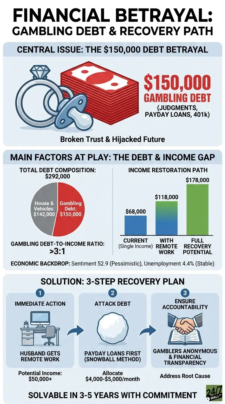 I discovered my husband had $150,000 in gambling debt after we got ...