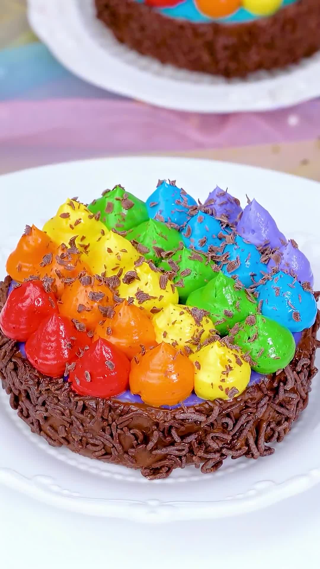 Colorful rainbow cake decorating ideas