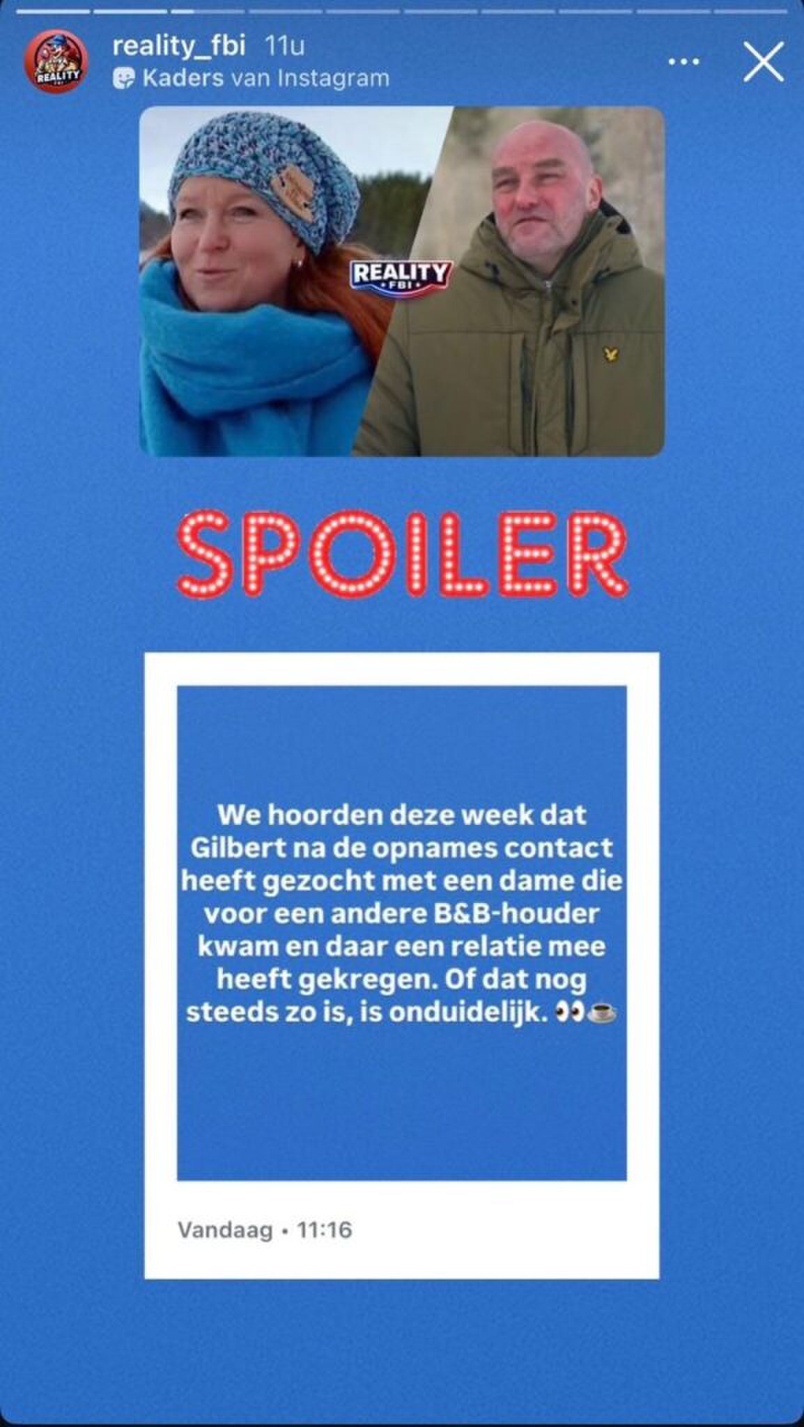 Tea! Gilbert zou een relatie hebben met een andere Winter Vol Liefde ...
