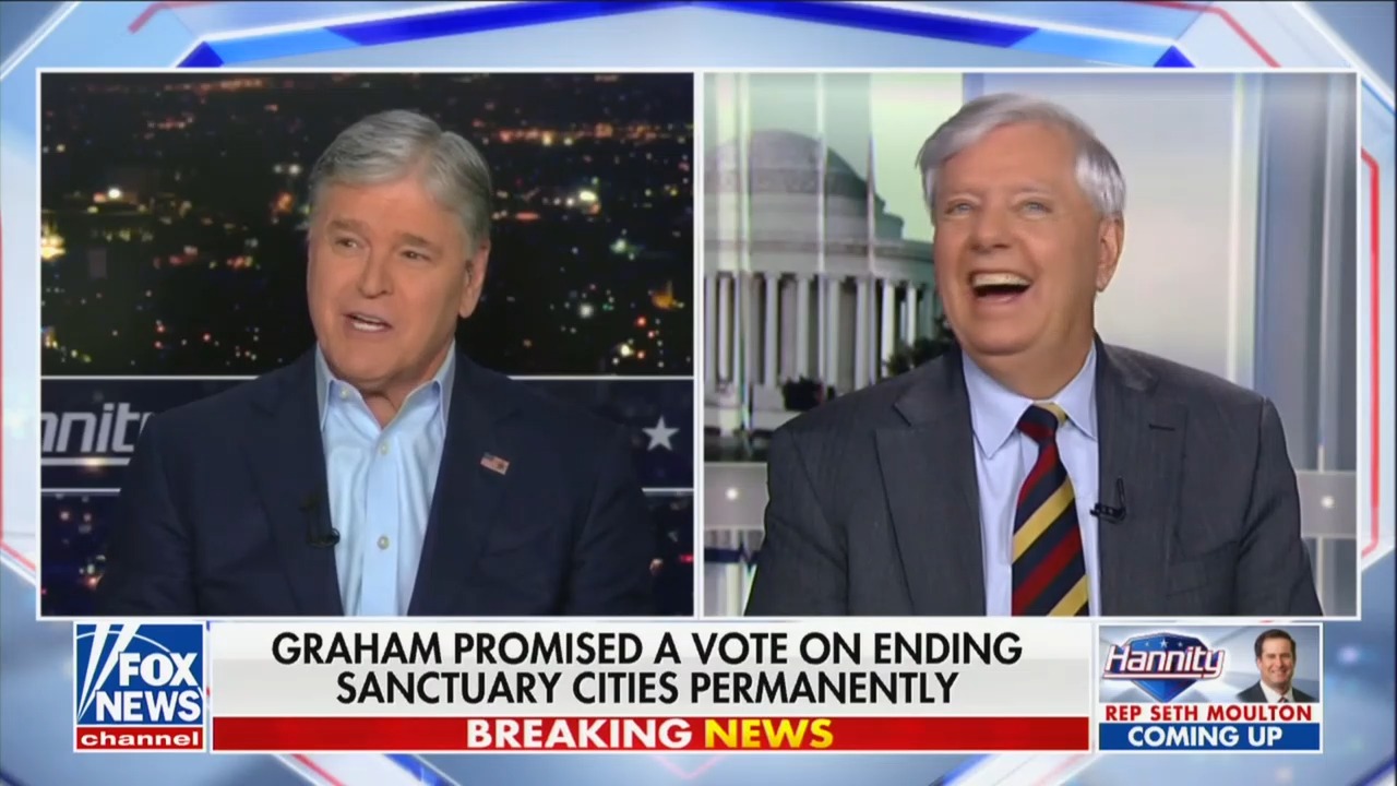 Lindsey Graham goes on bizarre rambling rant before Hannity steps in ...