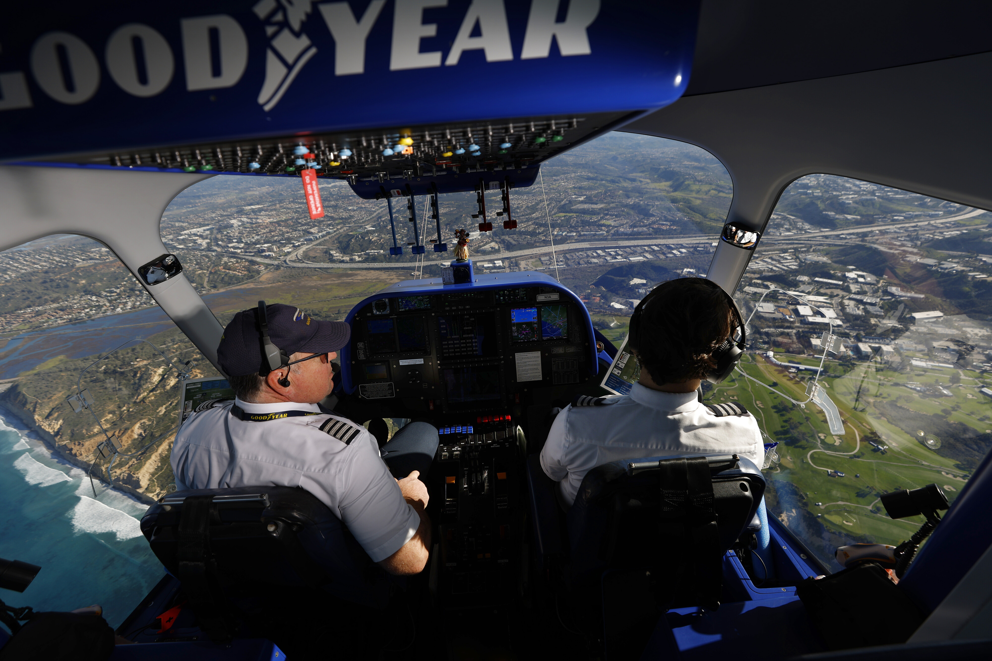 Photos: Flying above San Diego inside the Goodyear blimp