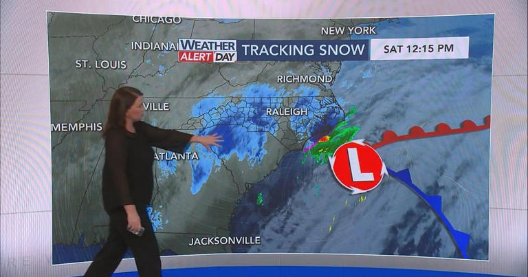 Most of North Carolina sees measurable snow Saturday; strong gusts and ...