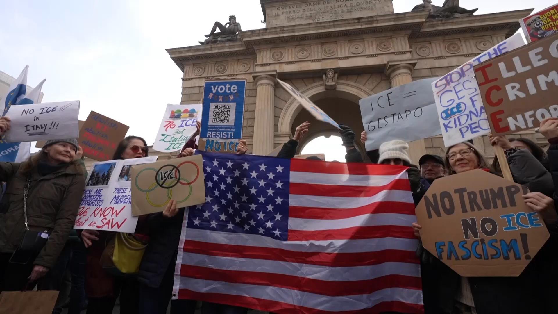Milan protest against deployment of ICE agents during the upcoming ...