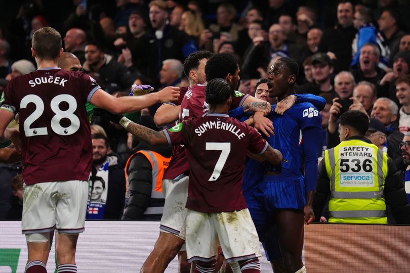 Chelsea vs West Ham descends into chaos as red card dished out after brawl