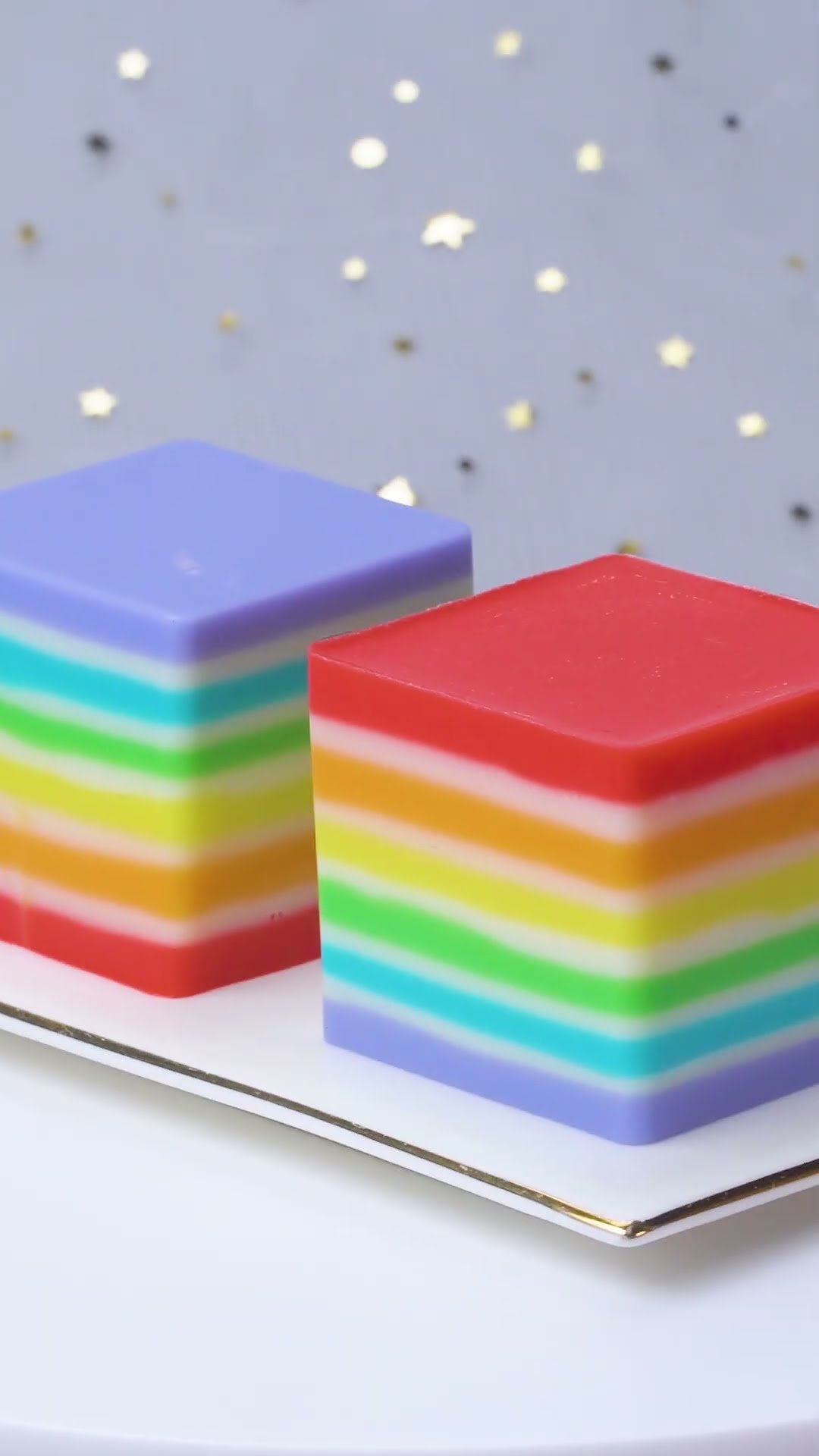 Colorful layers make this rainbow cake stand out