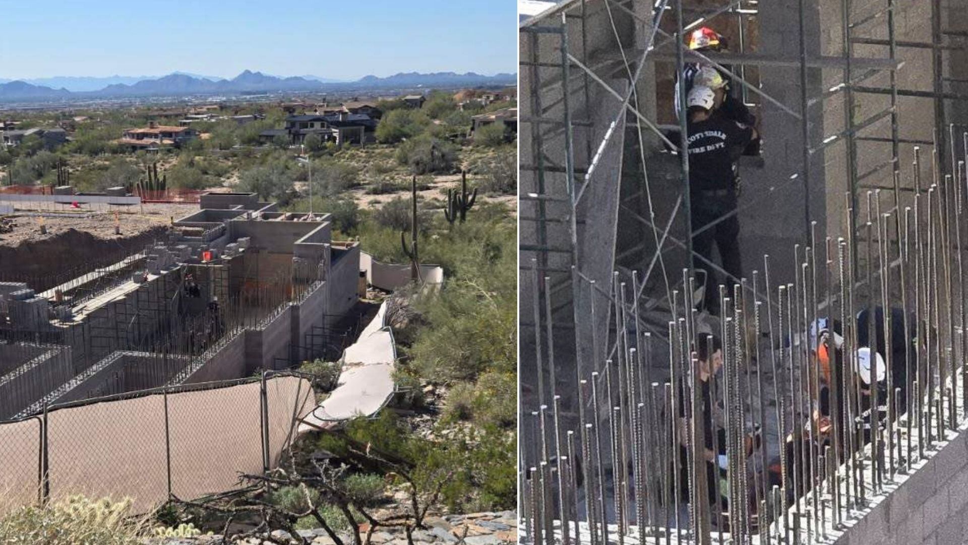 Man hurt after falling at construction site in north Scottsdale