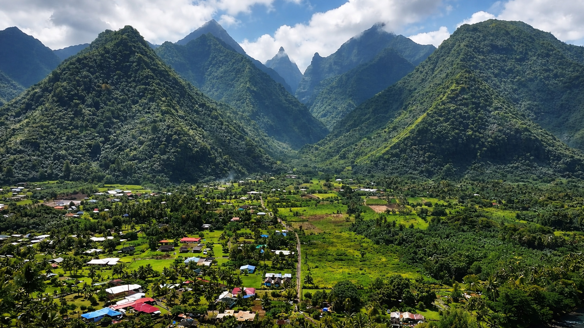 A village hidden between the mountains