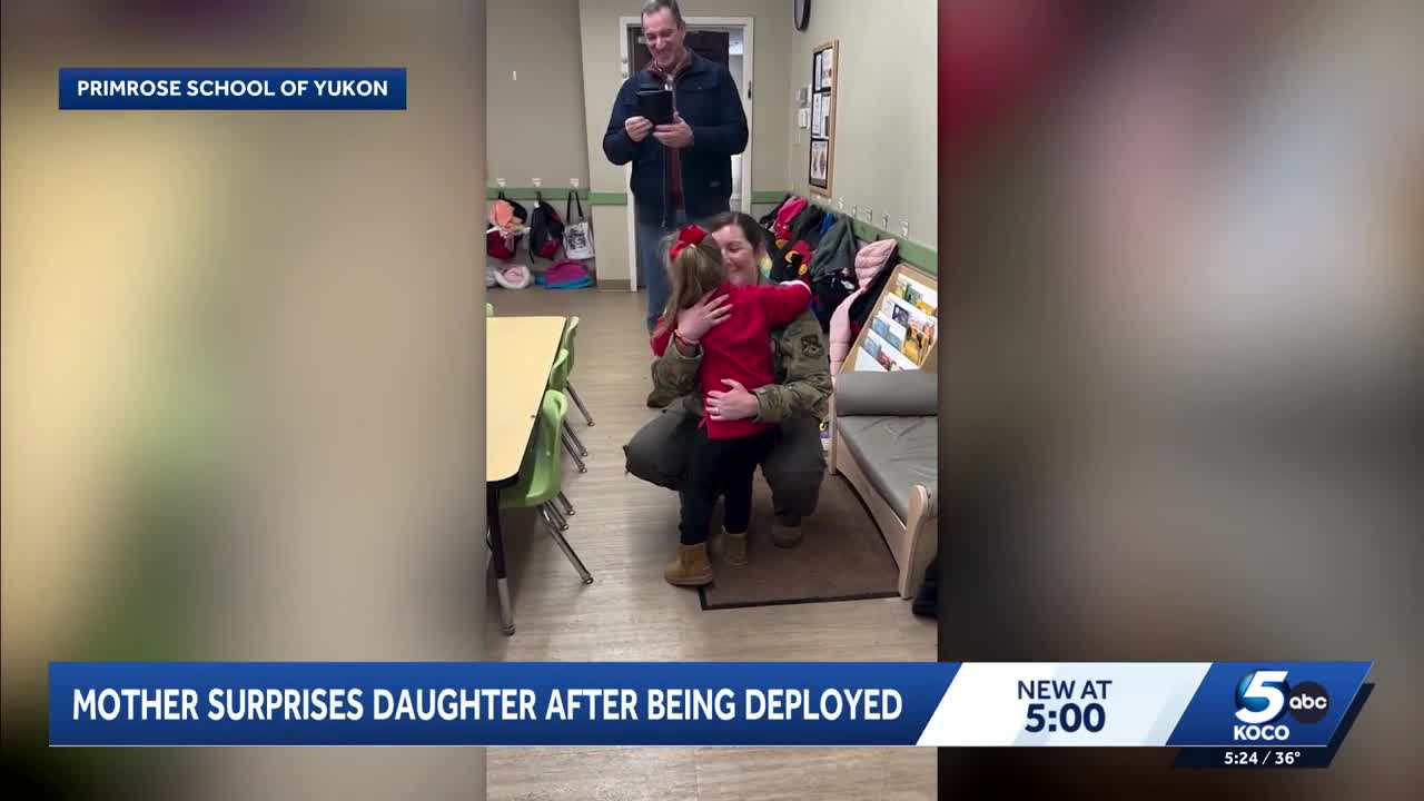 Military captain surprises daughter at Yukon school