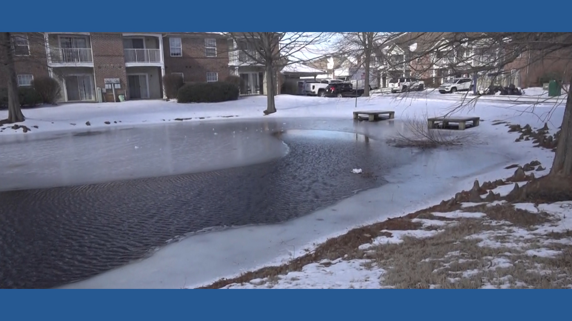 Two boys hospitalized after falling into frozen lake in Shelby County