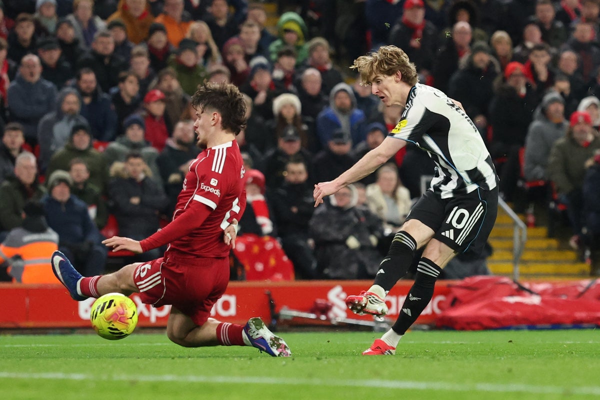 Hugo Ekitike scores twice after Anthony Gordon’s opener