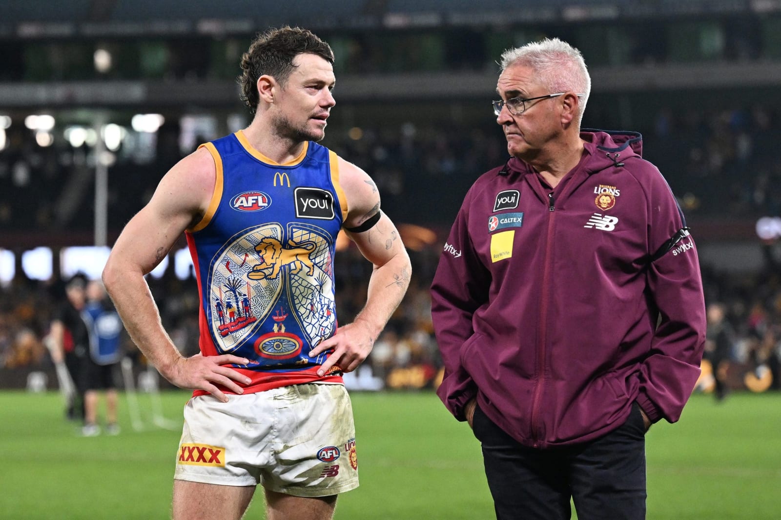In a good place: Lions coach provides update on Lachie Neale