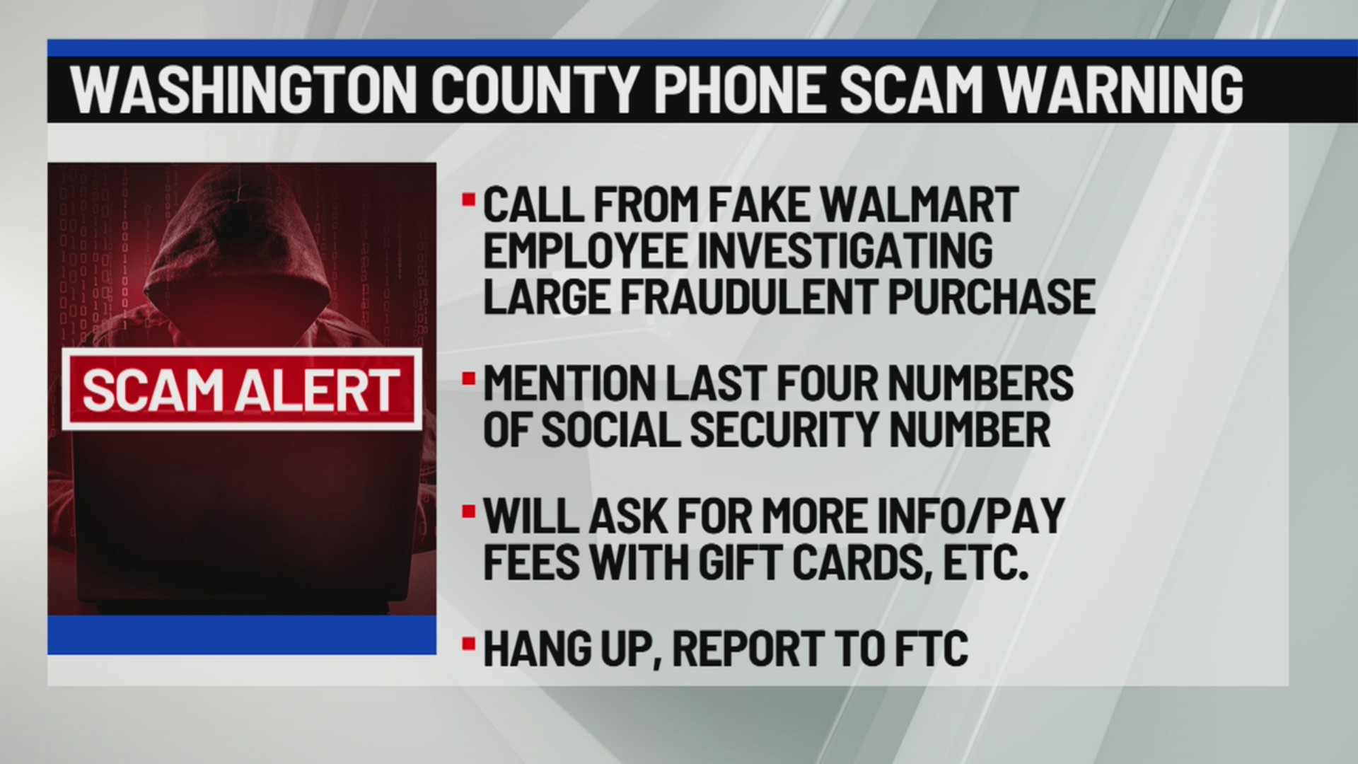 Washington County phone scam warning