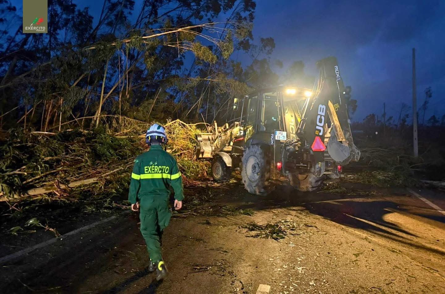 Kristin. Das Forças Armadas, só Exército está no terreno