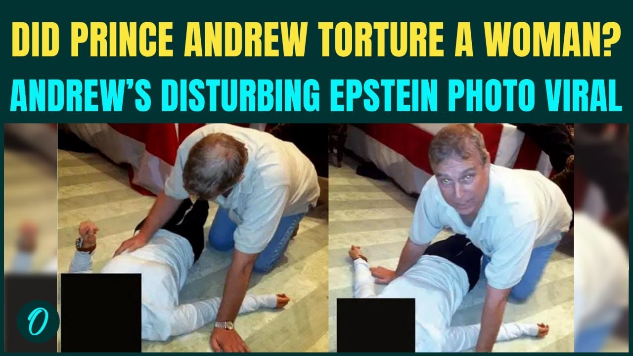 Prince Andrew’s creepy Epstein photo out! Andrew seen crouching over ...