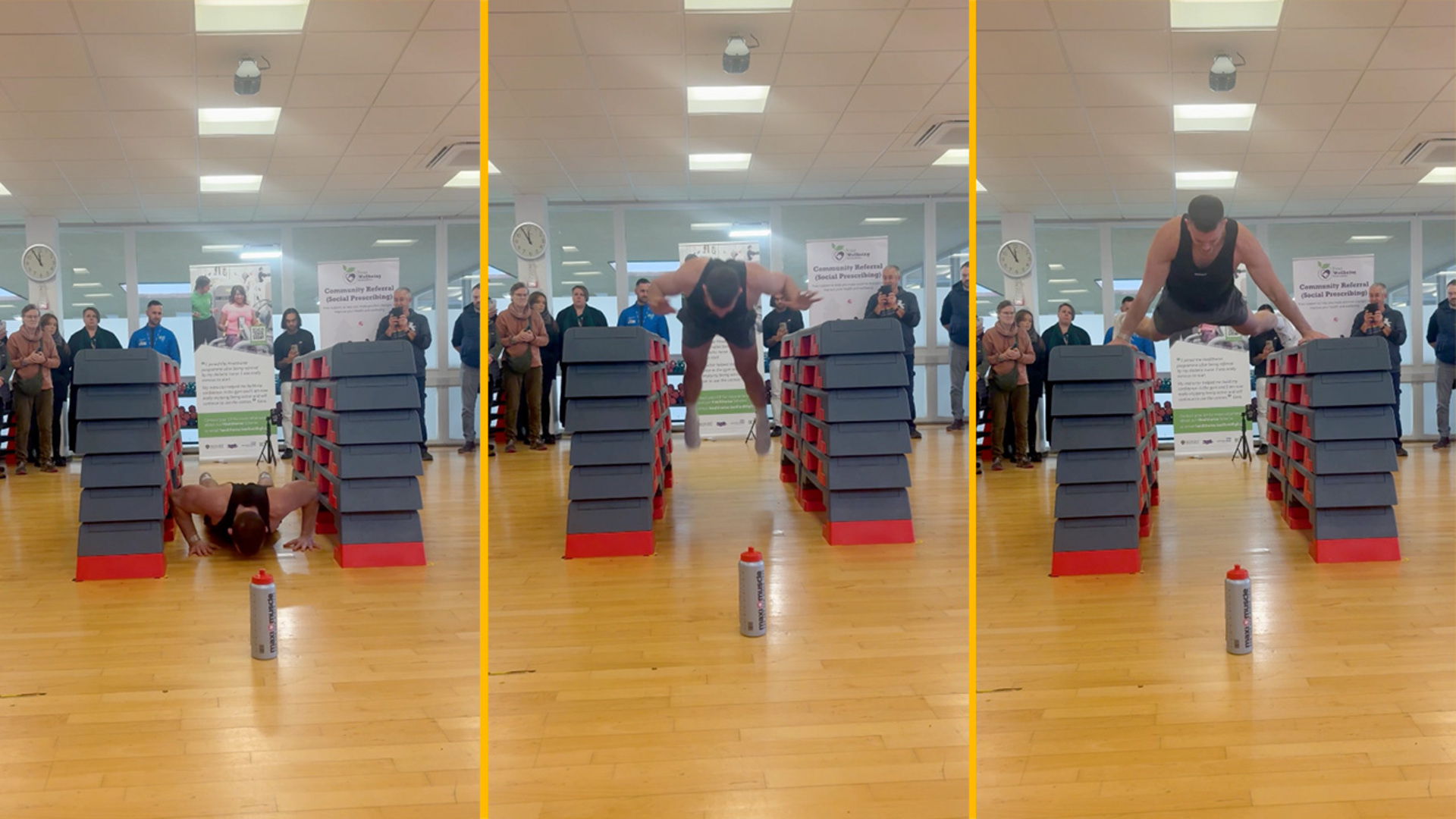 Most plyometric push-ups in one minute: 19 by Alex Goulding