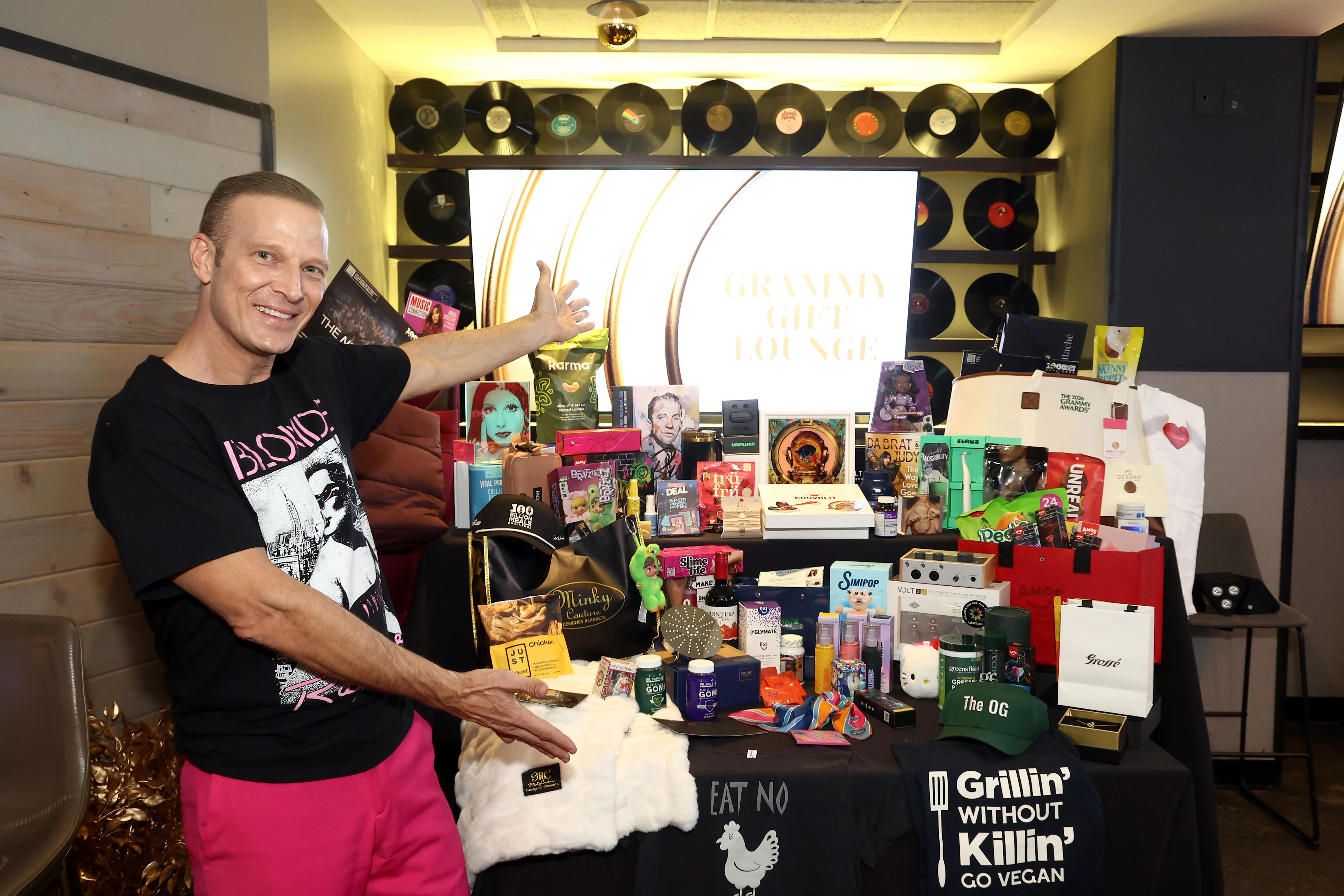 Inside the Grammy gift lounge swag bag