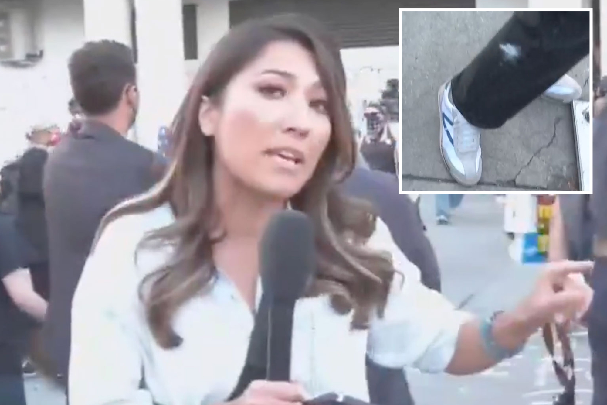 CNN reporter gags after getting hit with pepper spray live on air ...