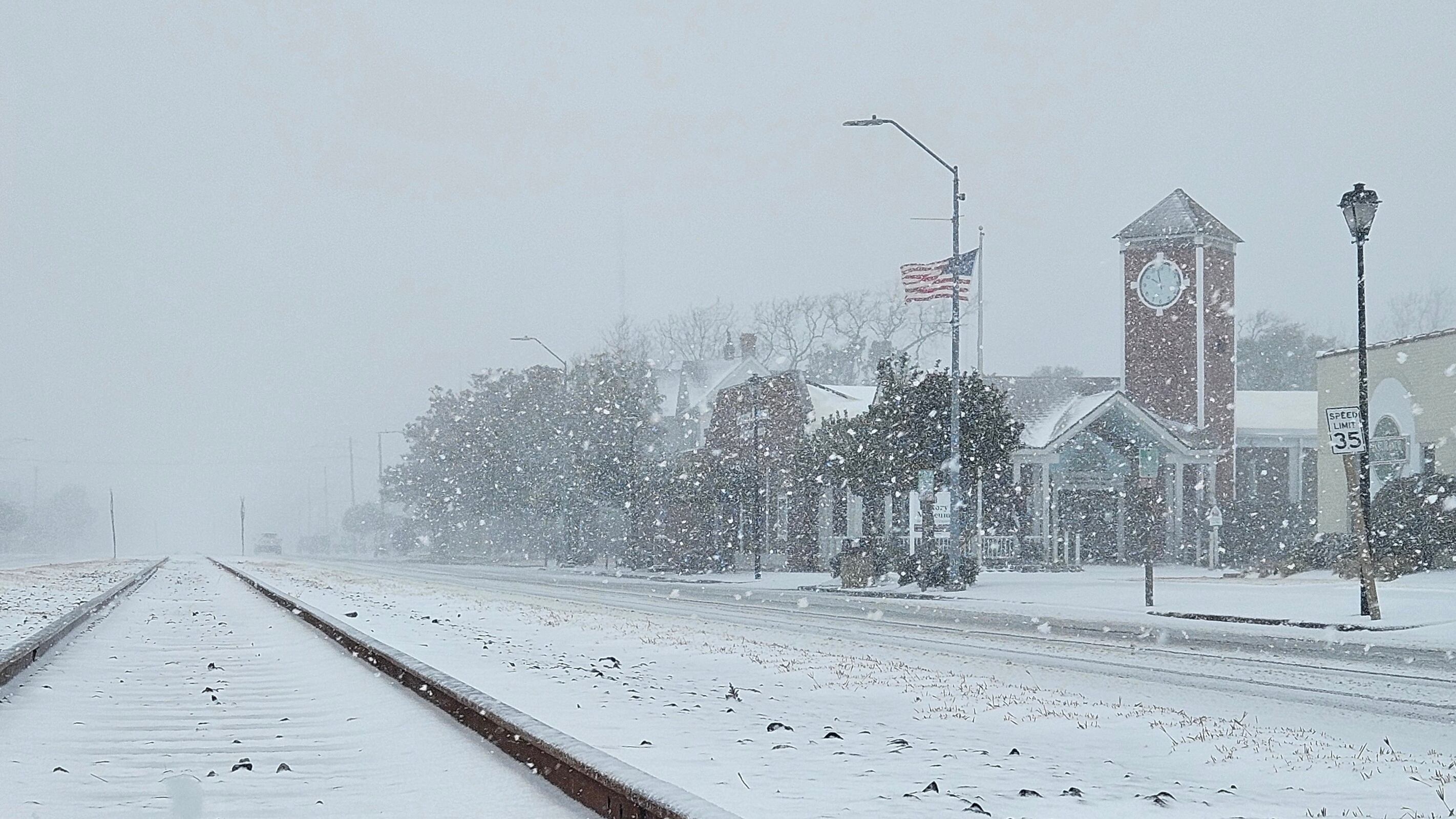 Here’s a look at snow covering Eastern Carolina counties