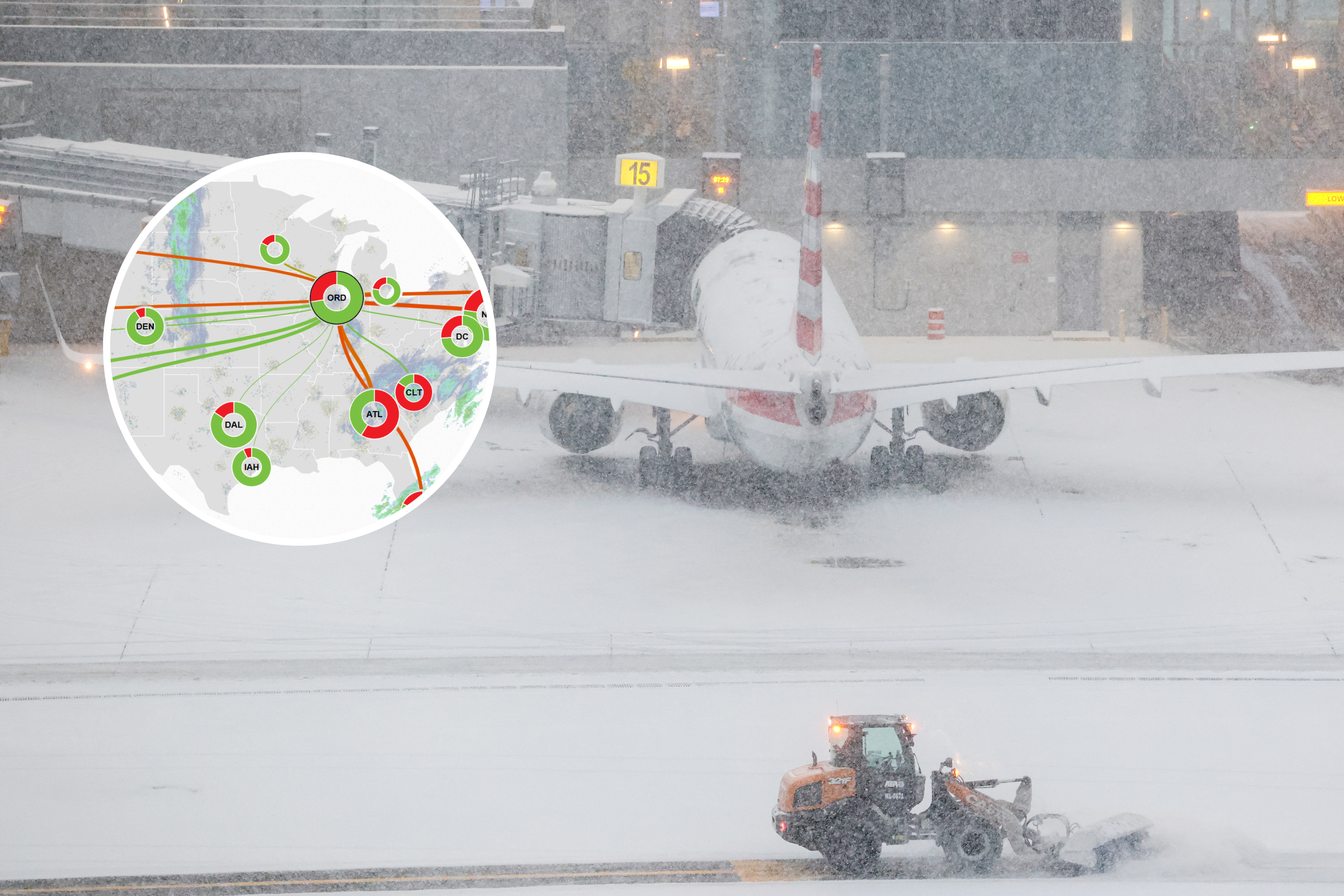 Winter storm 'misery map' shows travel blackspots as bomb cyclone hits