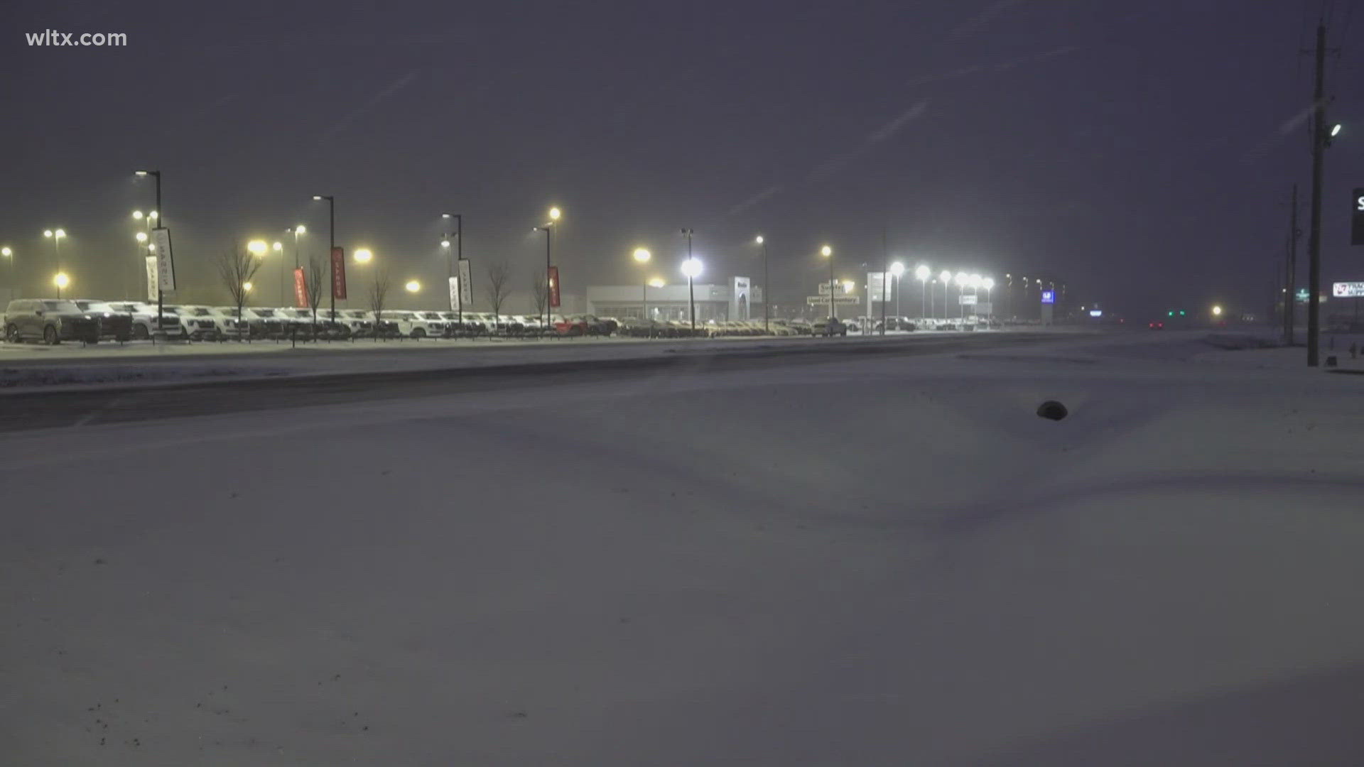 Sumter County getting covered in snow