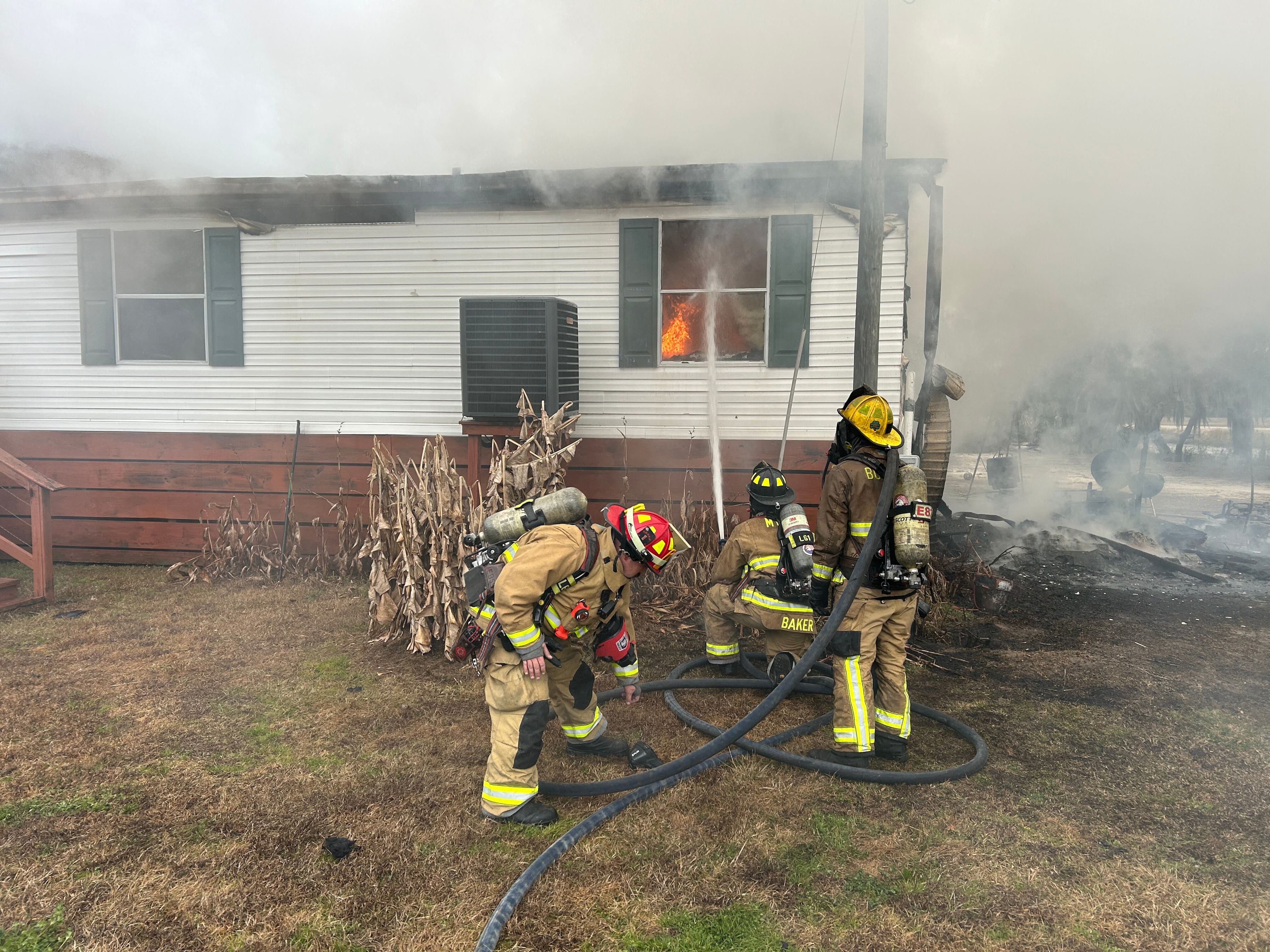 One injured, three displaced in Burton house fire