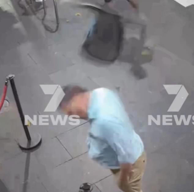 Instant karma for man KO'd by a chair thrown by his own friend as pair ...