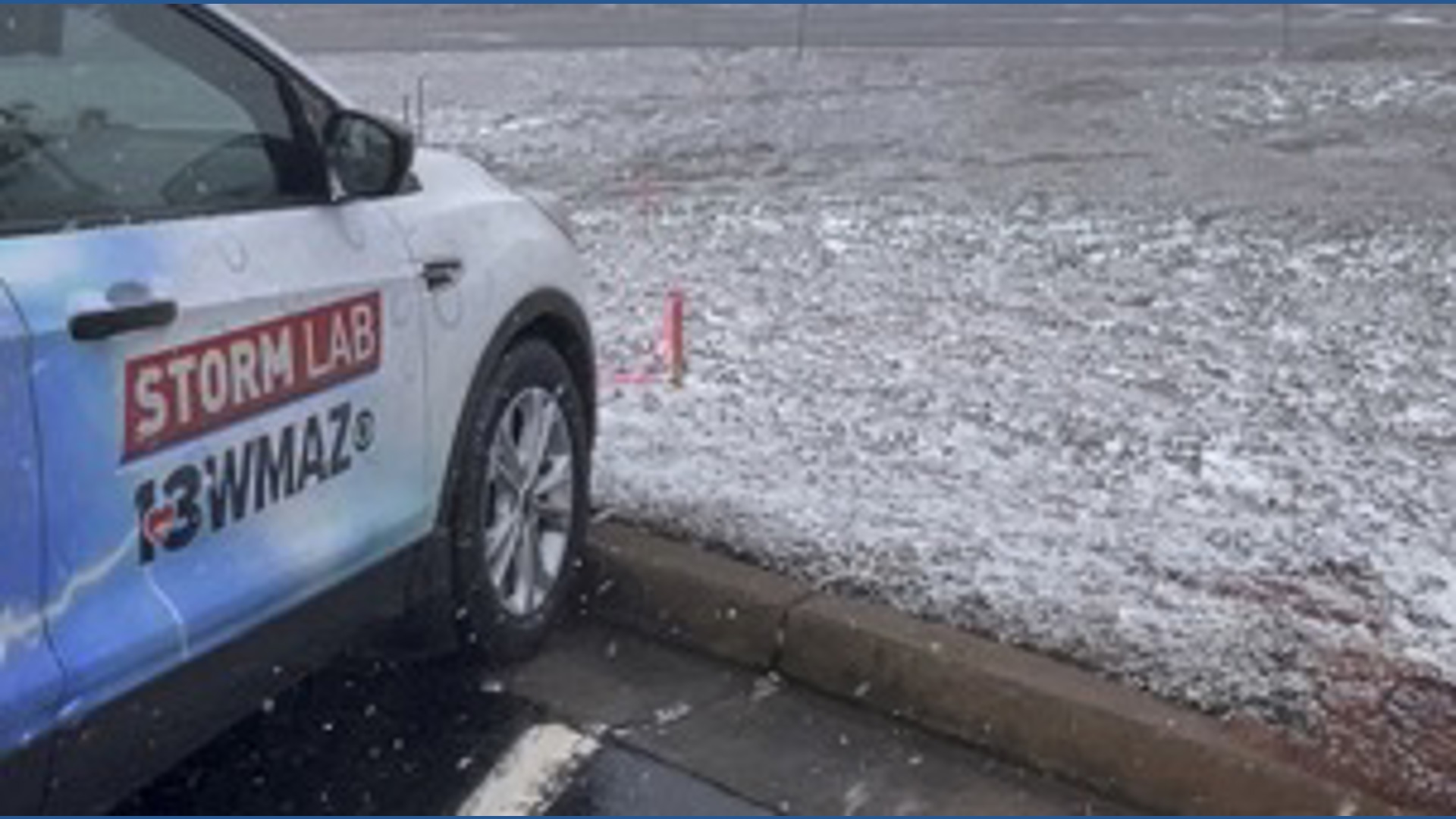 Snow flurries in Eatonton, Ga.