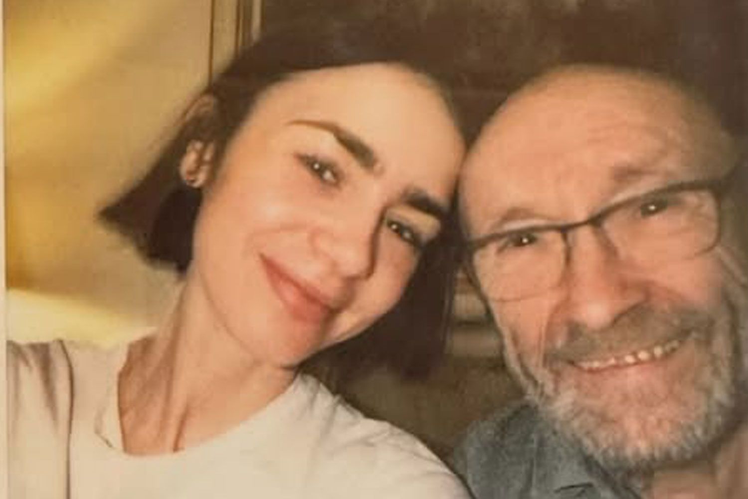 Lily Collins shares rare photos with dad Phil to celebrate his 75th ...