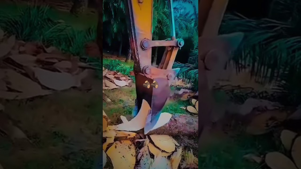 How a wood cutting machine slices a giant log in seconds