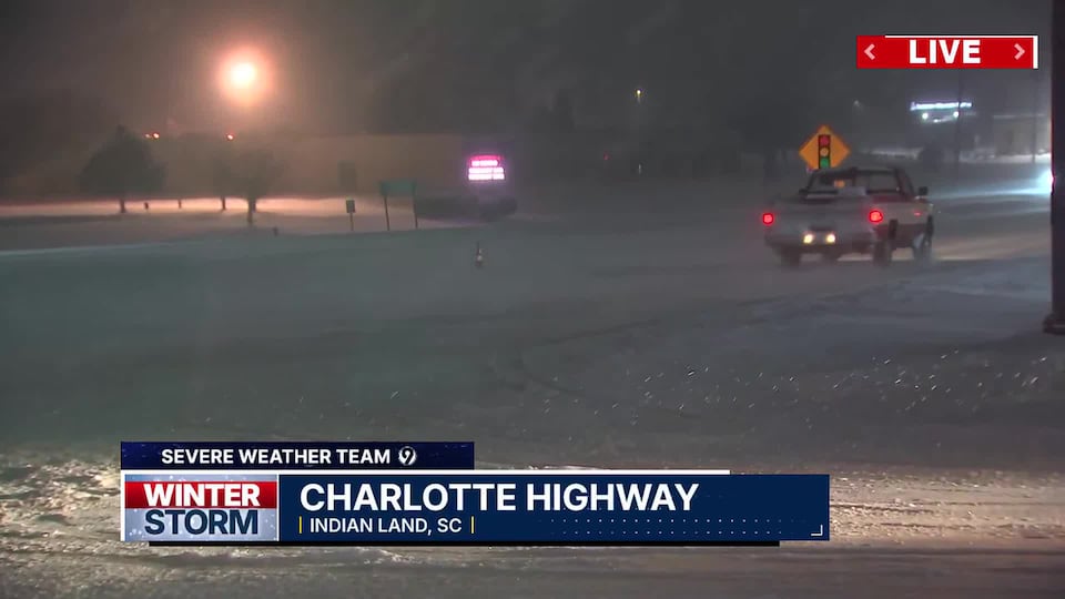 Snow coverage: Channel 9's Tina Terry in Indian Land