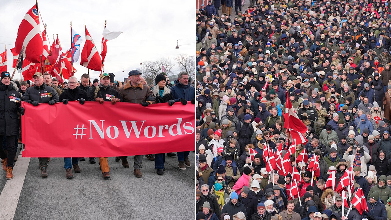 Hundreds protest Trump's NATO comments and Greenland demands at US ...