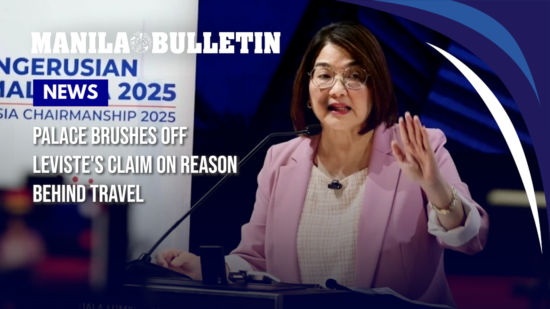 Palace brushes off Leviste's claim on reason behind travel